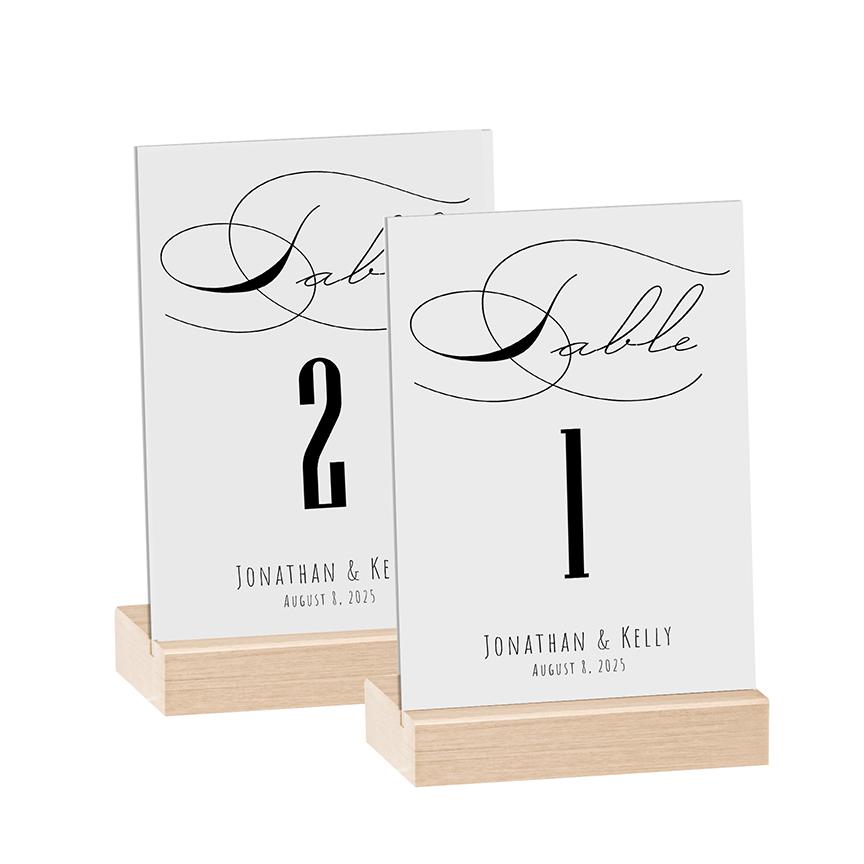 Printed Wedding Table Numbers, Heavy Cardstock Wedding Table Decor ...