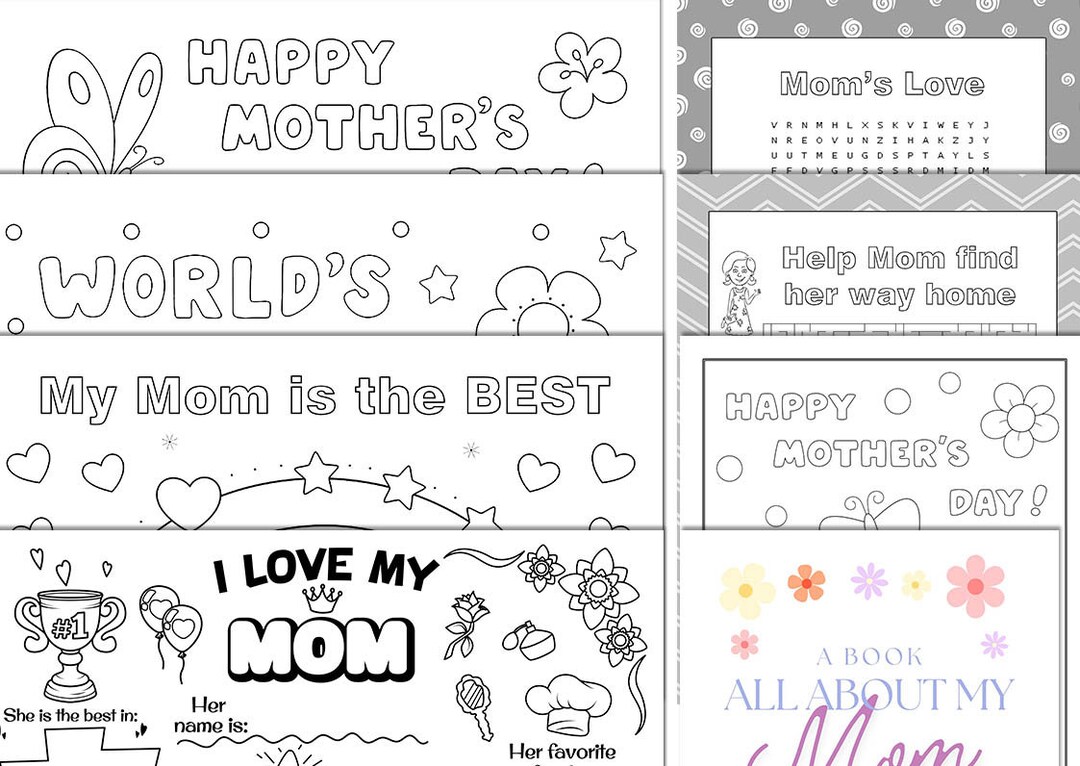 Mom Printables, Mother's Day Coloring Pages, Activities Pages, All ...
