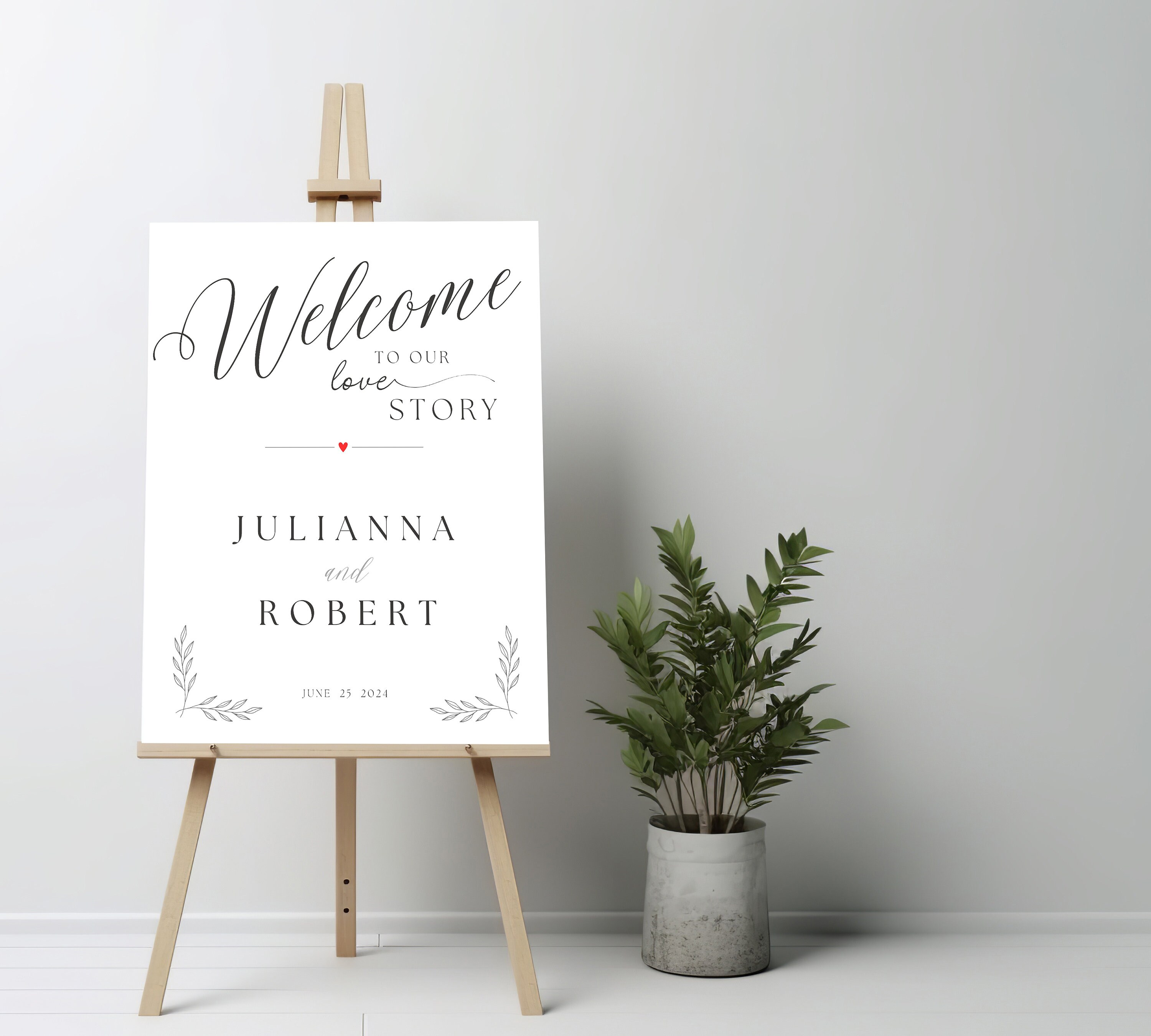 Wedding Welcome Sign Template, Custom Welcome to Our Wedding Poster ...
