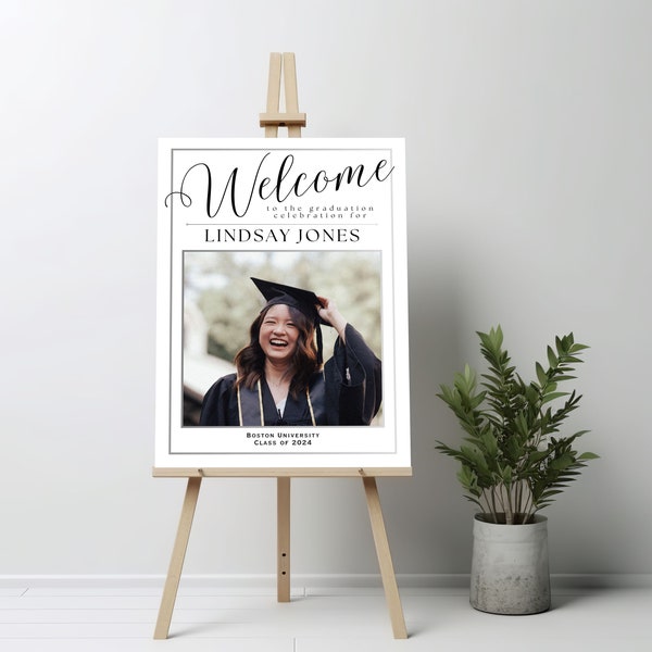 Graduation Party Welcome Sign Template - Etsy