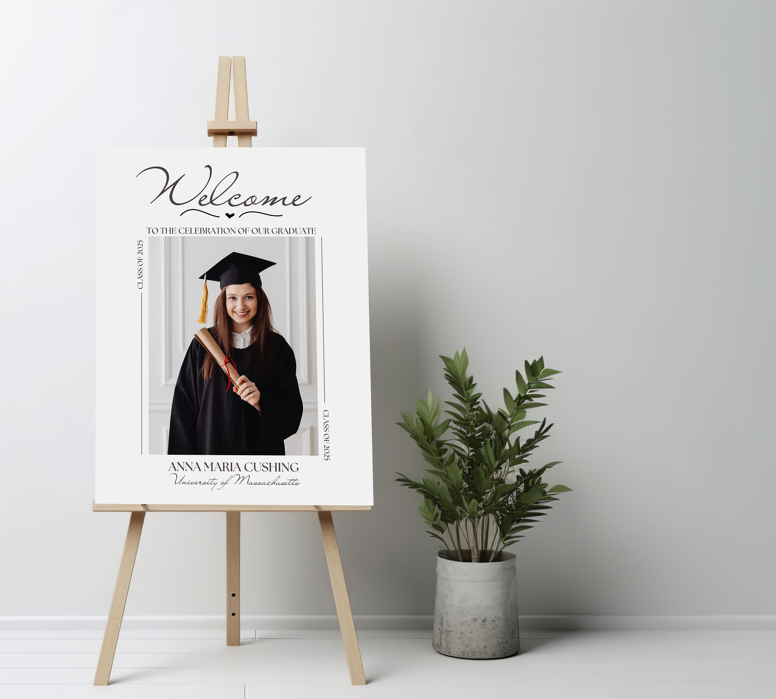 Graduation Party Welcome Sign Template Photo Graduation Welcome Poster ...