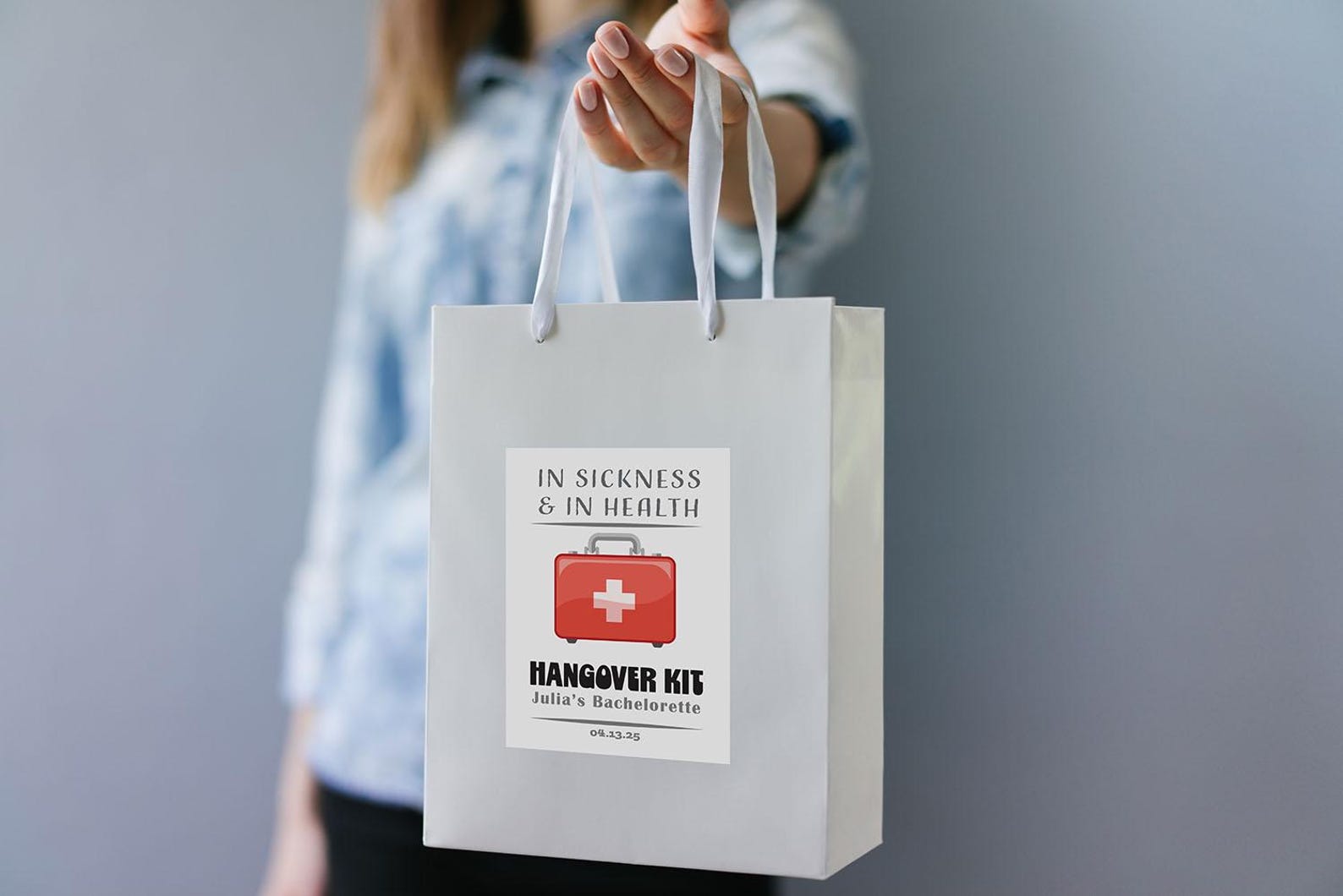 Custom Hangover Kit Sticker: Editable Party Favor Label (digital ...