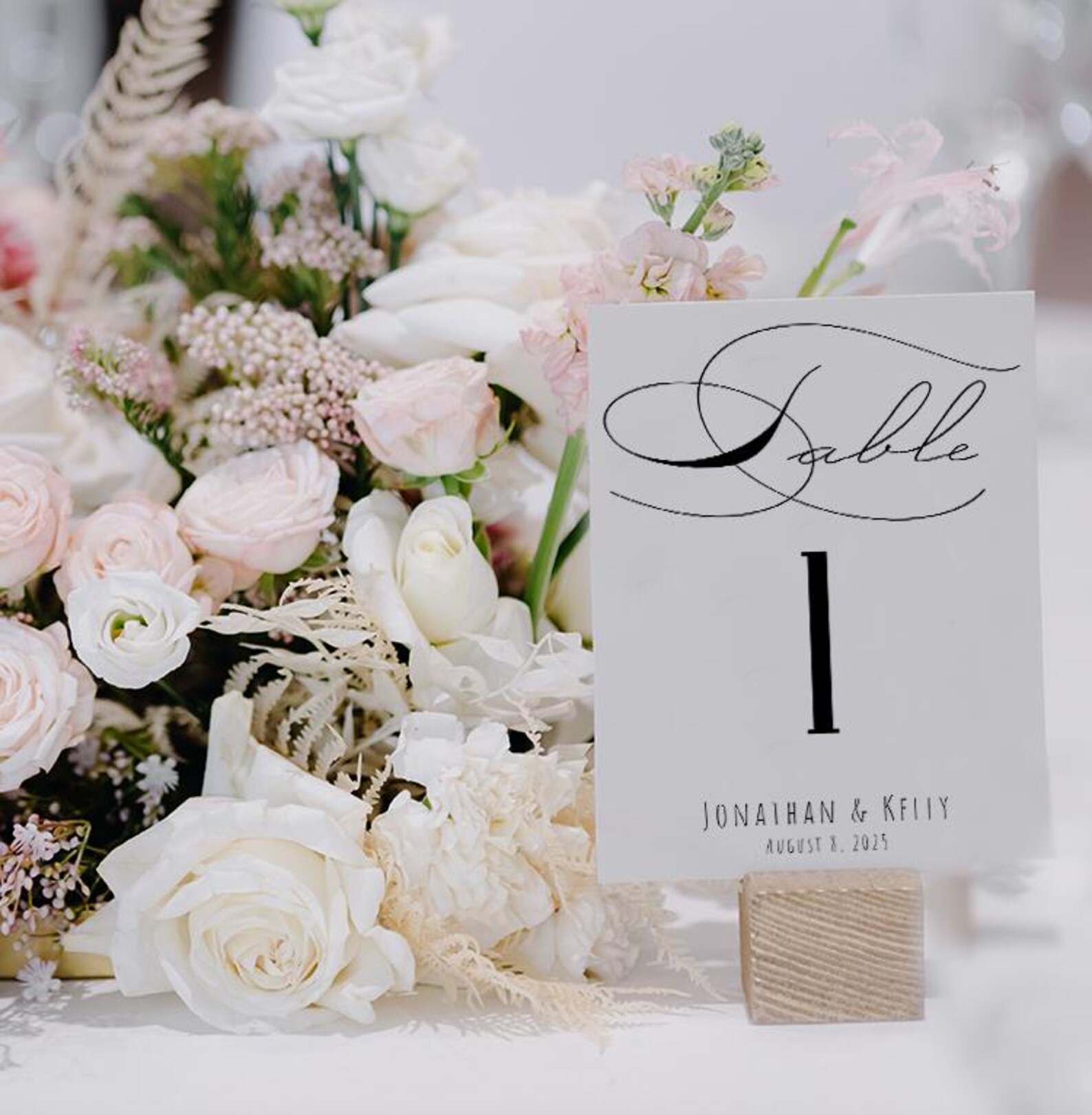 Printed Wedding Table Numbers, Heavy Cardstock Wedding Table Decor ...
