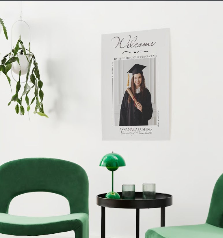 Graduation Party Welcome Sign Template Photo Graduation Welcome Poster ...