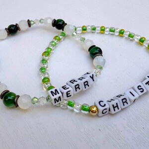Personalized Christmas Holiday Bracelet Making Kit, Kids Party Name ...