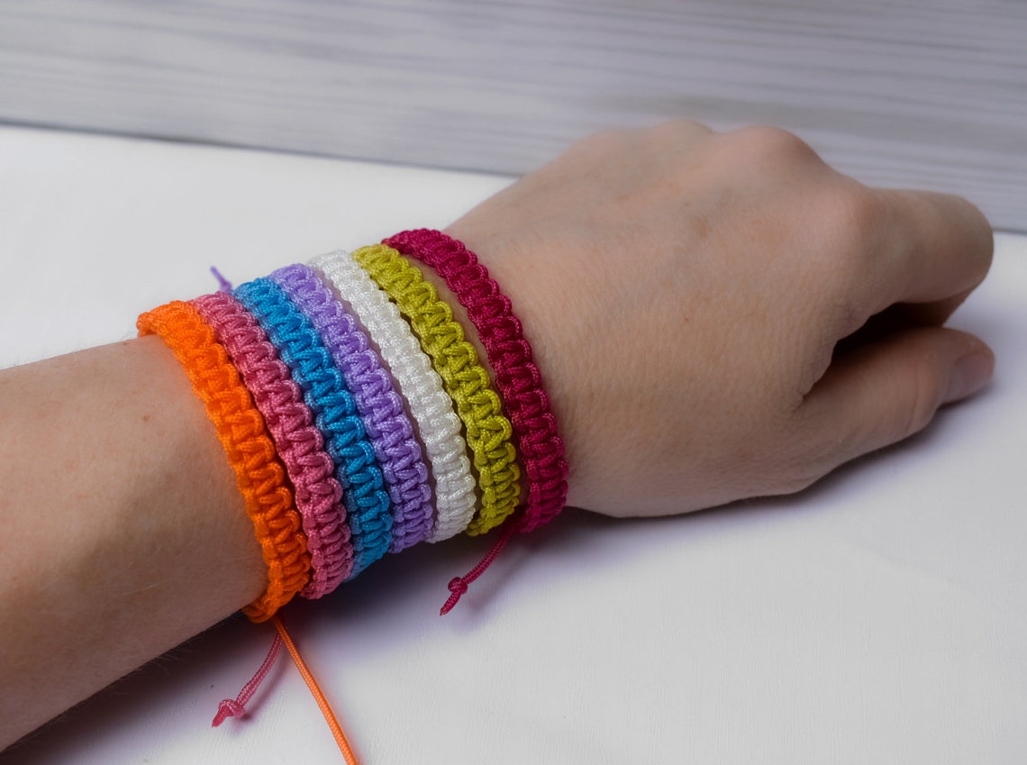 Waterproof Nylon Cord Bracelet: Adjustable Friendship Jewelry - Etsy