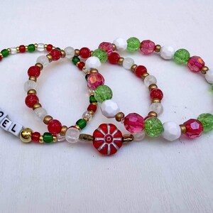 Personalized Christmas Holiday Bracelet Making Kit, Kids Party Name ...