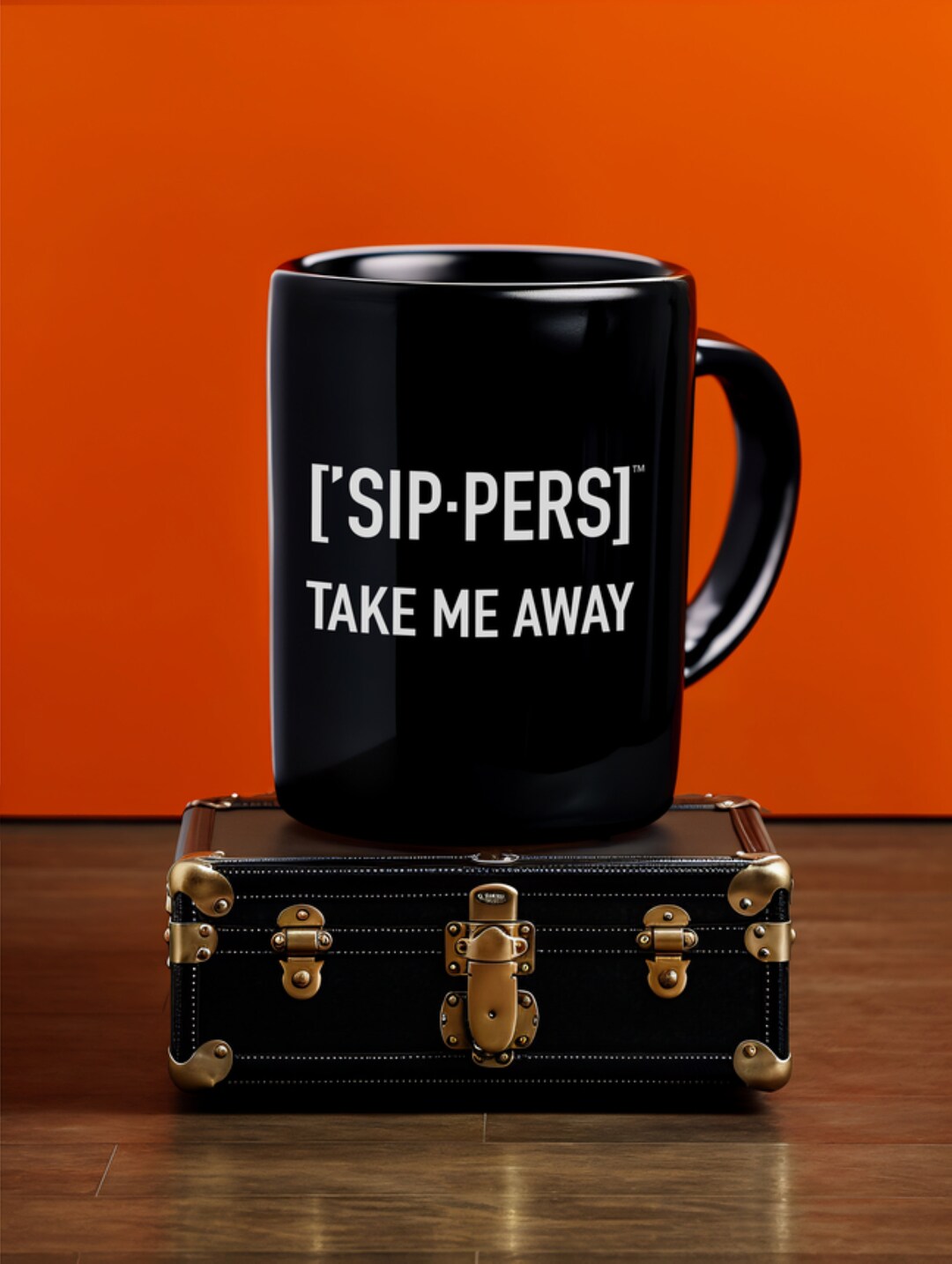 Travel-inspired Black Mug | ['SIPPERS] Take Me Away Print | Perfect for ...