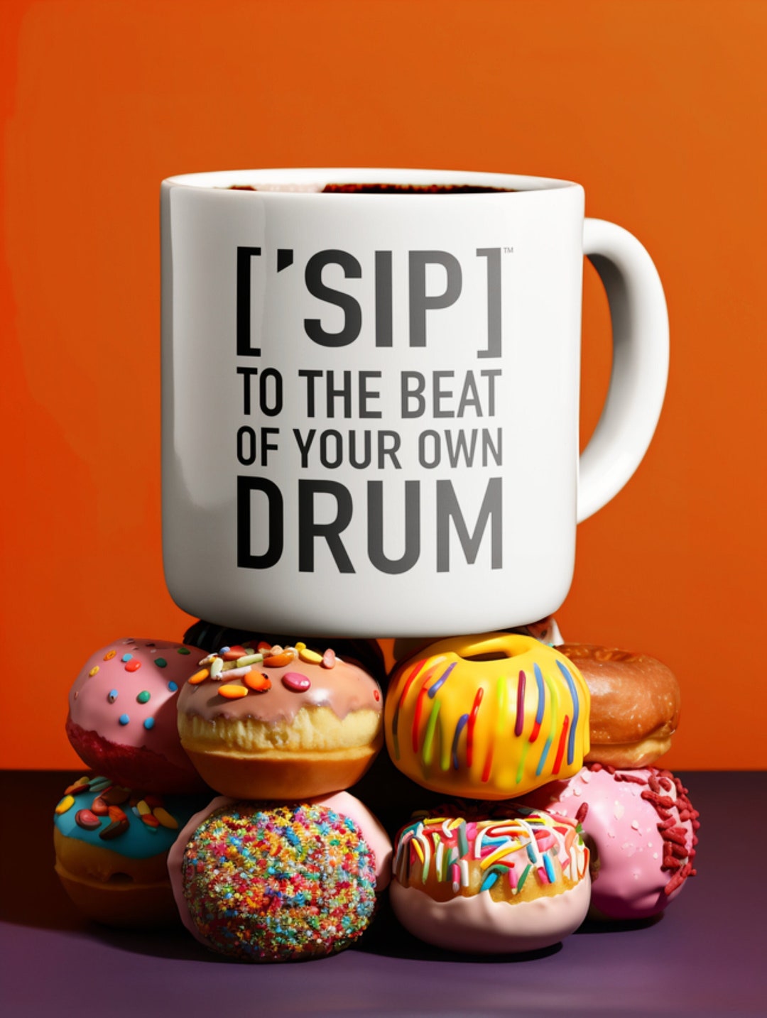 Individualistic Mug Design 'SIP to the Beat, Your Own Drum Unique ...