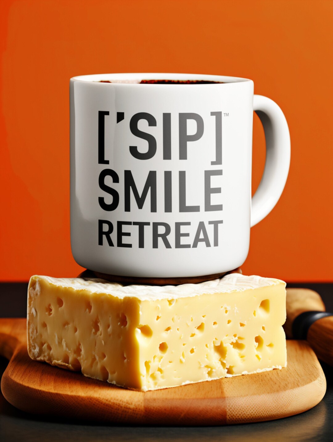 Relaxing Beverage Design | ['SIP], Smile, Retreat | White Coffee Mug ...