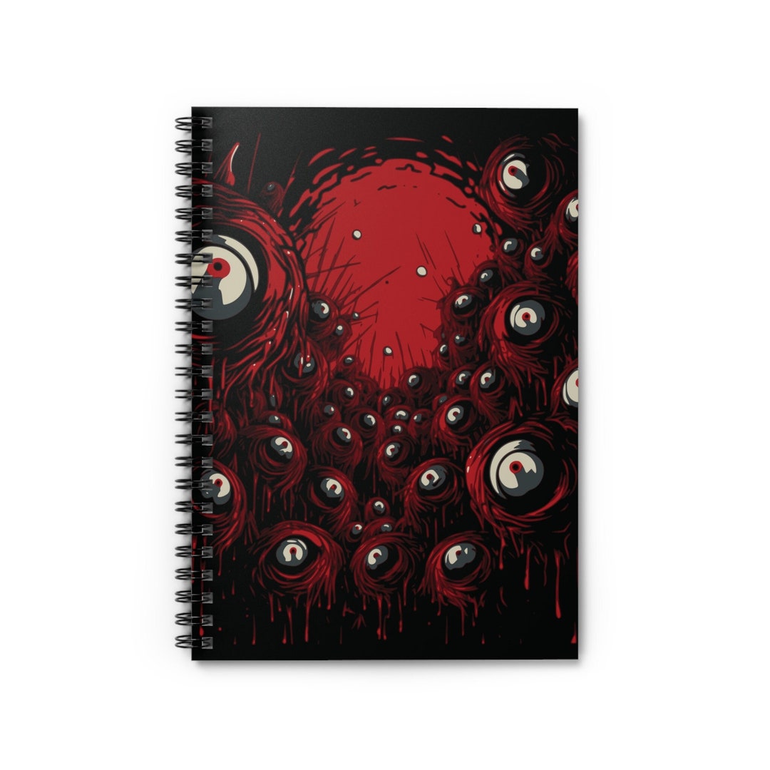 Dreamcore Red Eyeball Notebook Weirdcore Ruled Line Spiral - Etsy