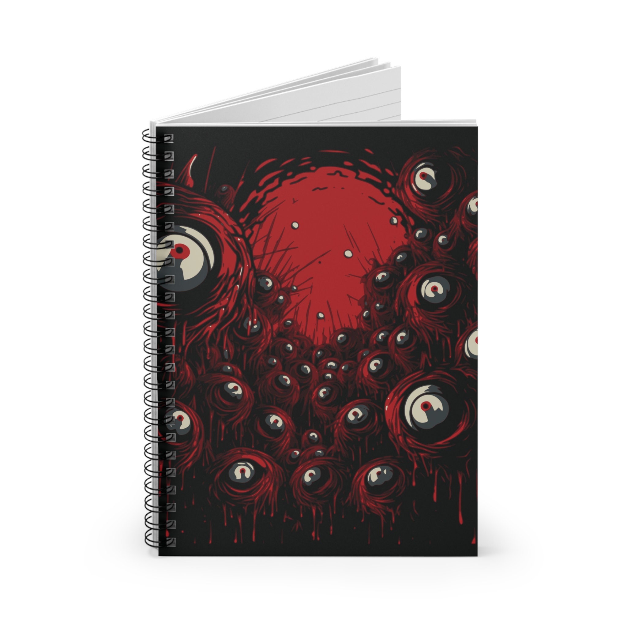 Dreamcore Red Eyeball Notebook Weirdcore Ruled Line Spiral - Etsy