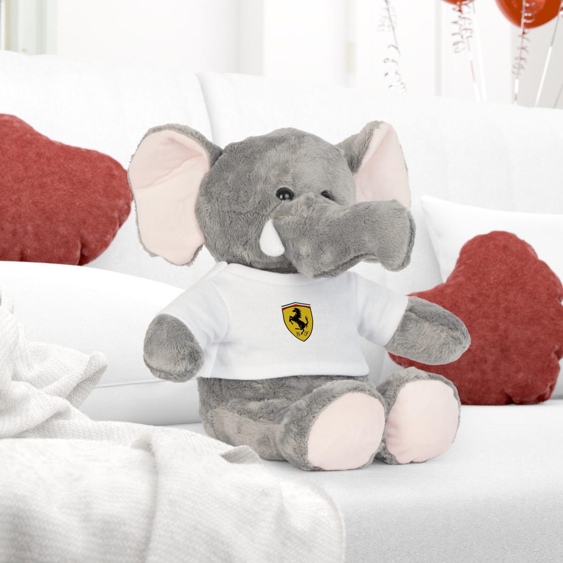 Ferrari Plush Toy With T-shirt, Stuffed Animal, Car Lover Gift, Kids ...