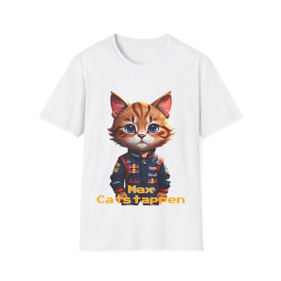 Funny Max Verstappen Cat T-shirt, Red Bull Racing Shirt, Formula 1 Gift ...