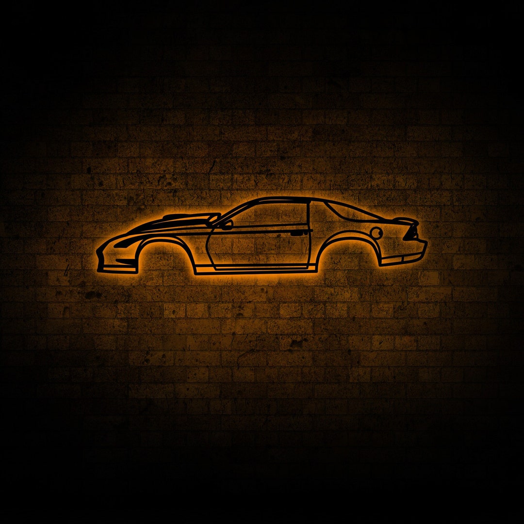 LED Custom Car Silhouette Design Metal Decor Wall Art, Personalized ...