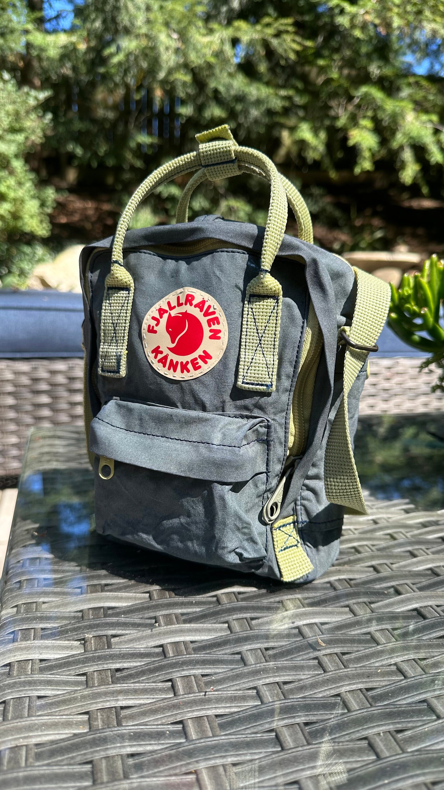 Custom Kanken Fjallraven Sling Bag green/yellow/blue - Etsy