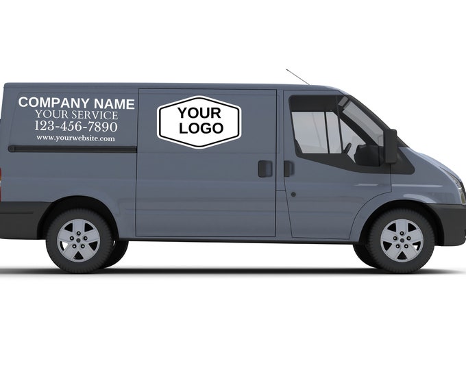 Custom Vehicle Decal Business Logo Printed Vinyl Sticker Custom Van ...