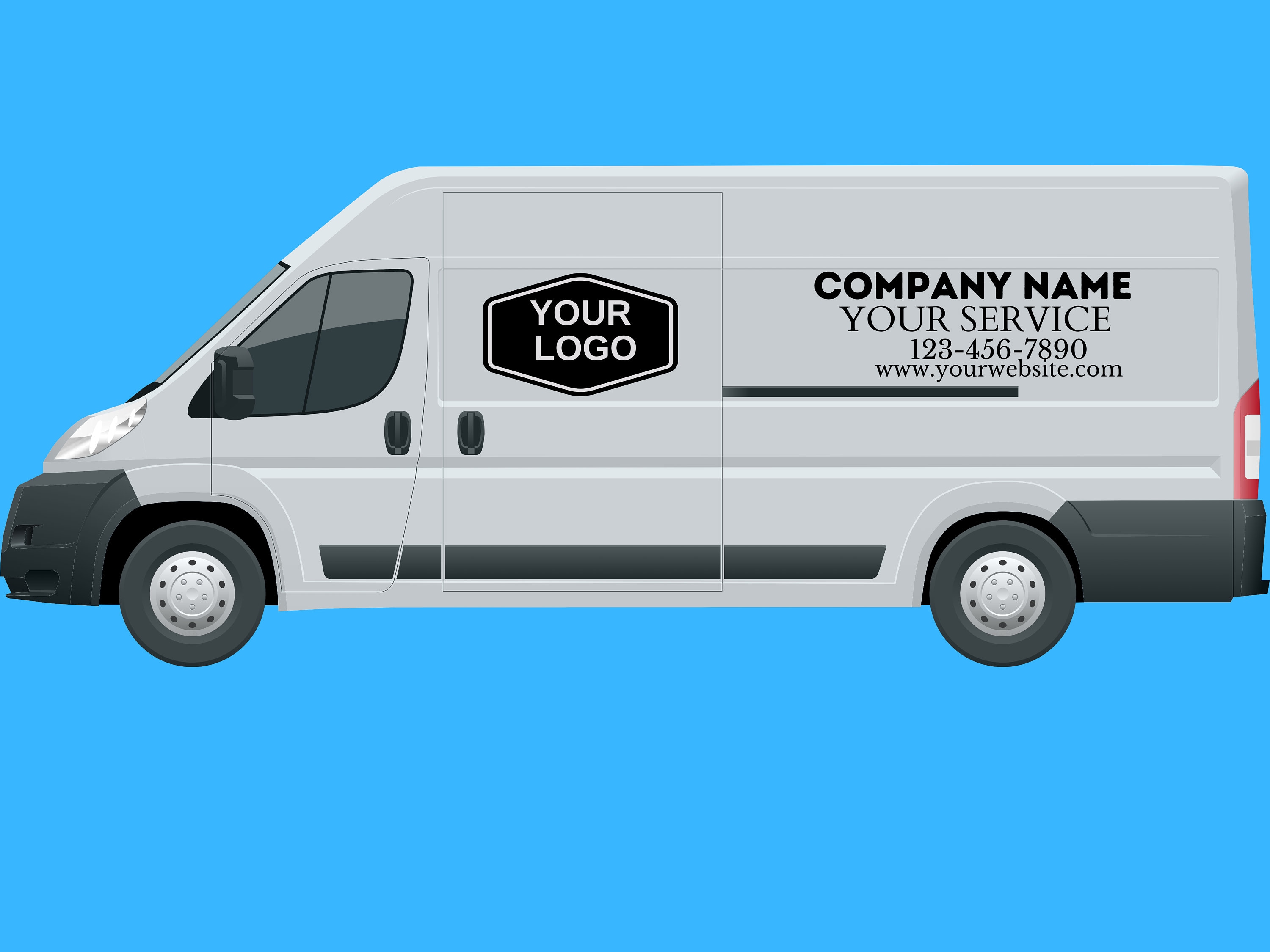 Custom Car Decals Van Decals US DOT Number Truck Stickers Vehicle Decal ...