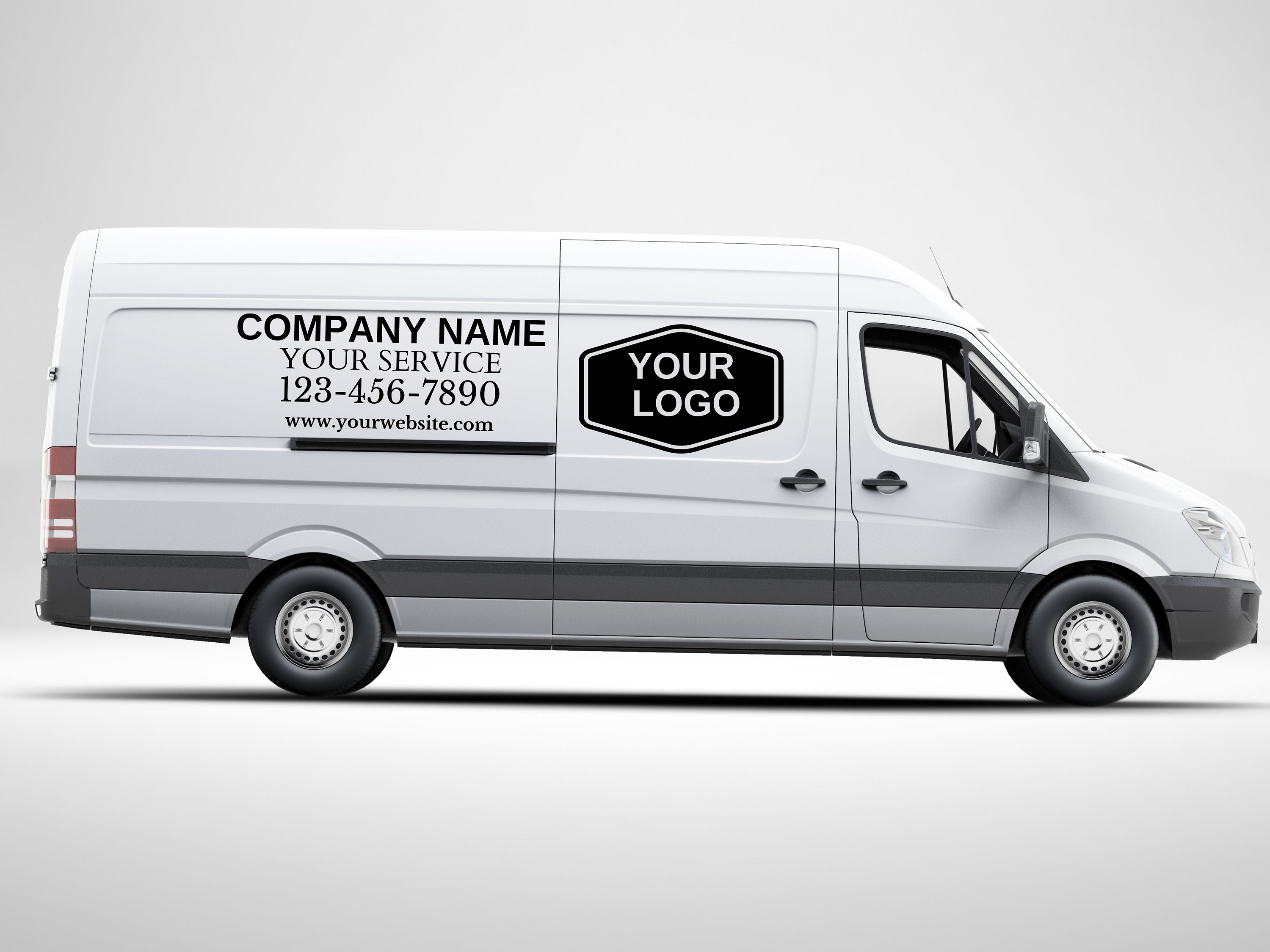 Custom Car Decals Van Decals US DOT Number Truck Stickers Vehicle Decal ...