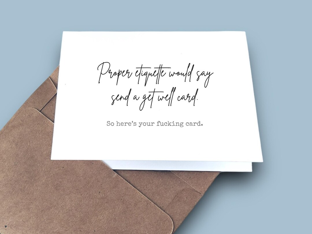 SNARKY Get Well Card | Funny Get Well Card for Tough Times | Surgeries ...