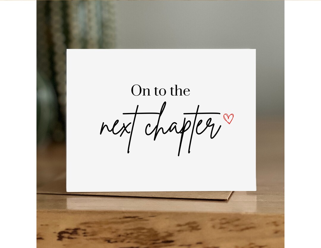 Next Chapter | Congratulations Card | Best Wishes Card | Graduation ...