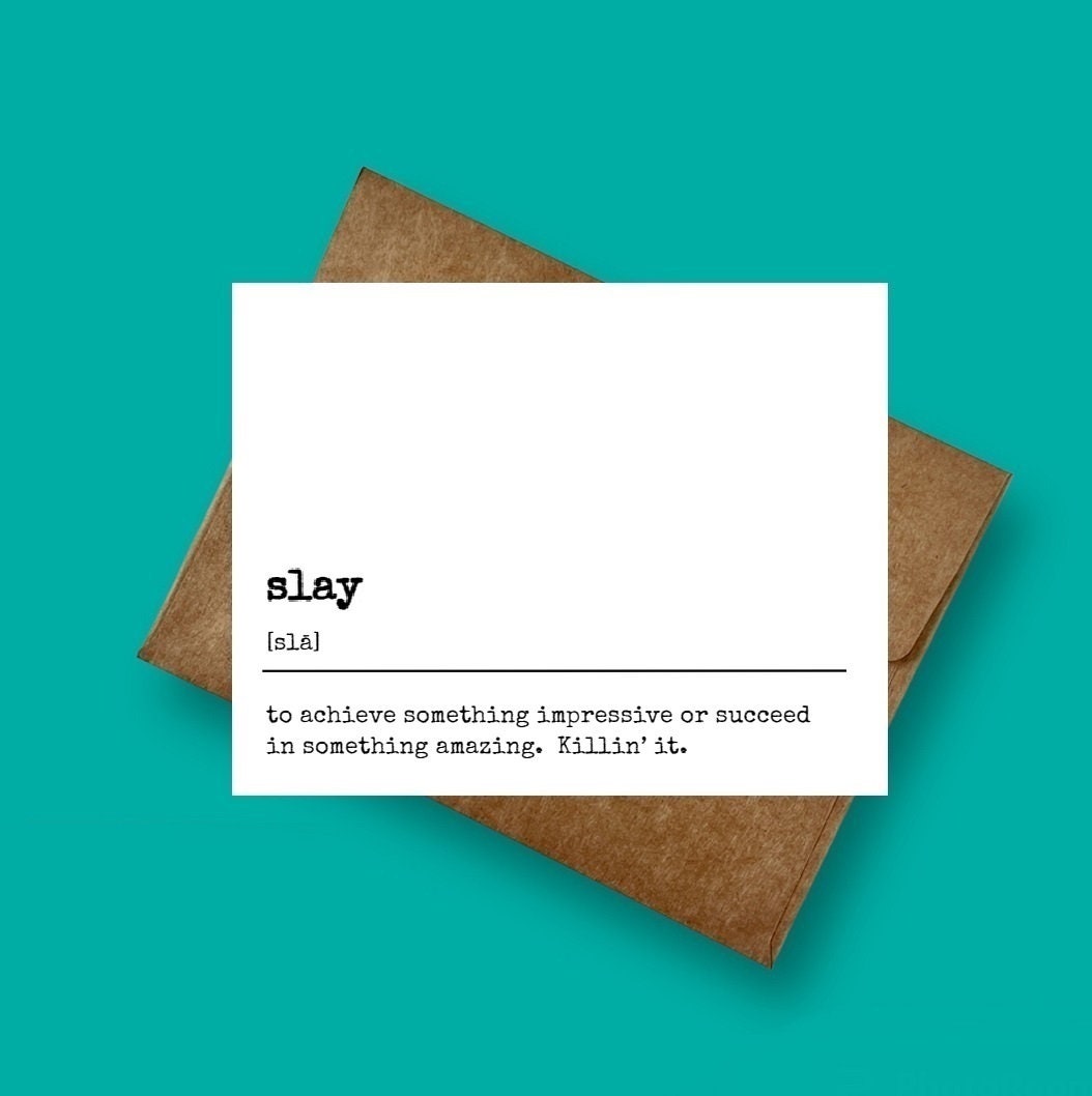 Printable SLAY Card Printable Funny Congrats Card for Her - Etsy