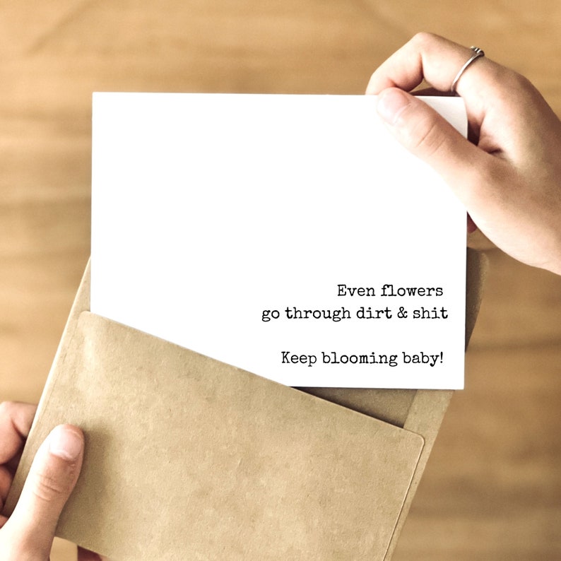 Keep BLOOMING Funny Encouragement Card for a Friend Everyday Friendship ...