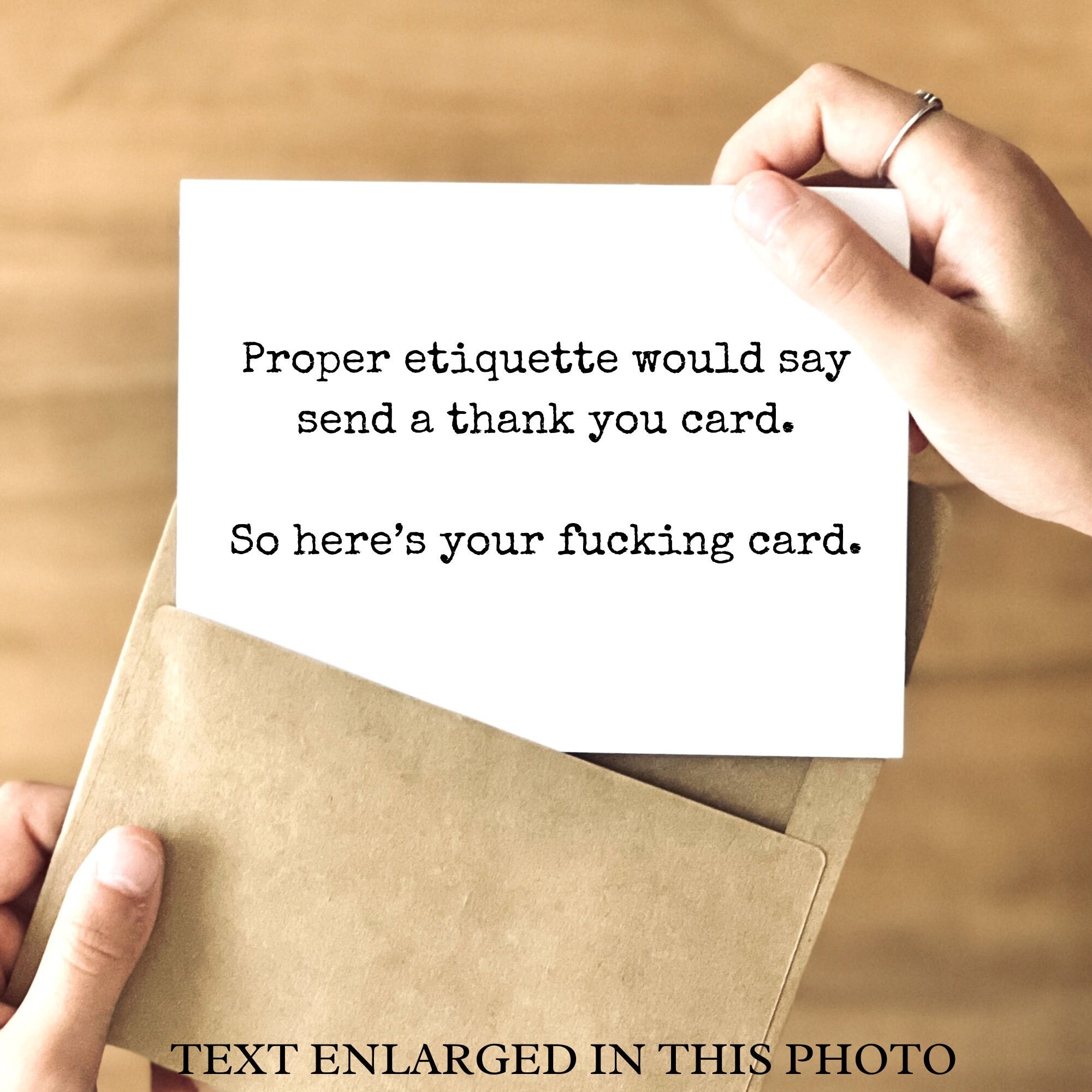 F%CKING Thank You Card Funny Thank You Card Rude Card Inappropriate ...