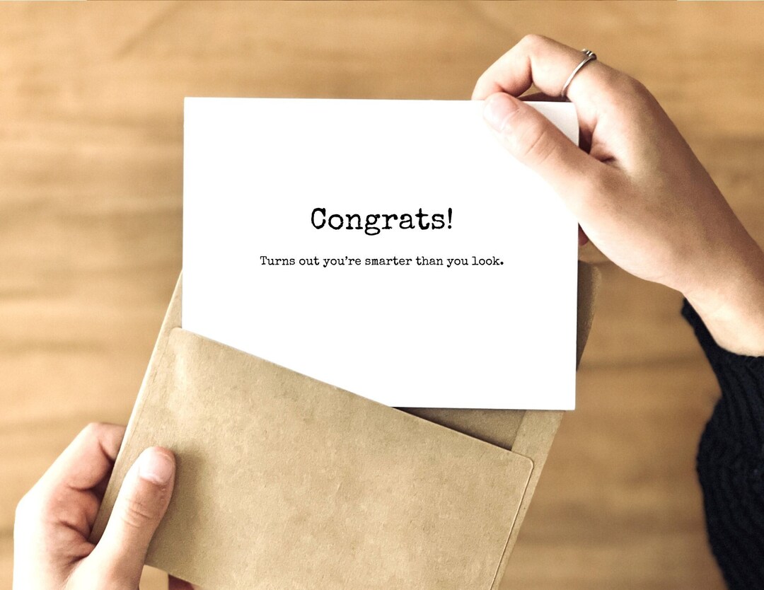 RUDE Funny Congratulations Card Graduation Card A Funny Card for Those ...