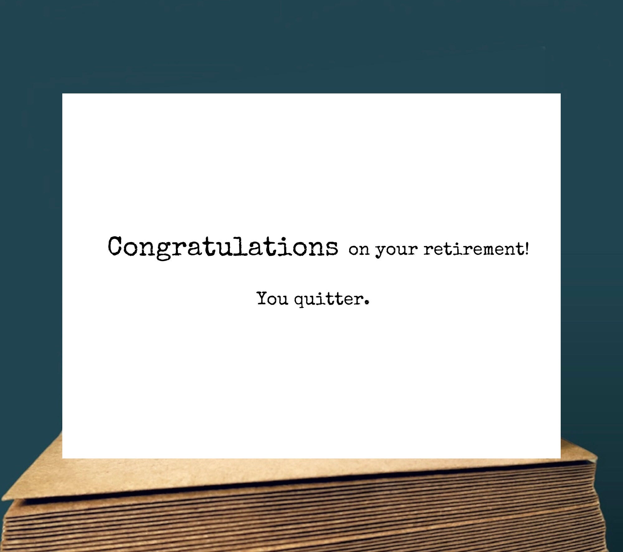 QUITTER Funny Retirement Card for Coworker, Funny New Job Card for ...