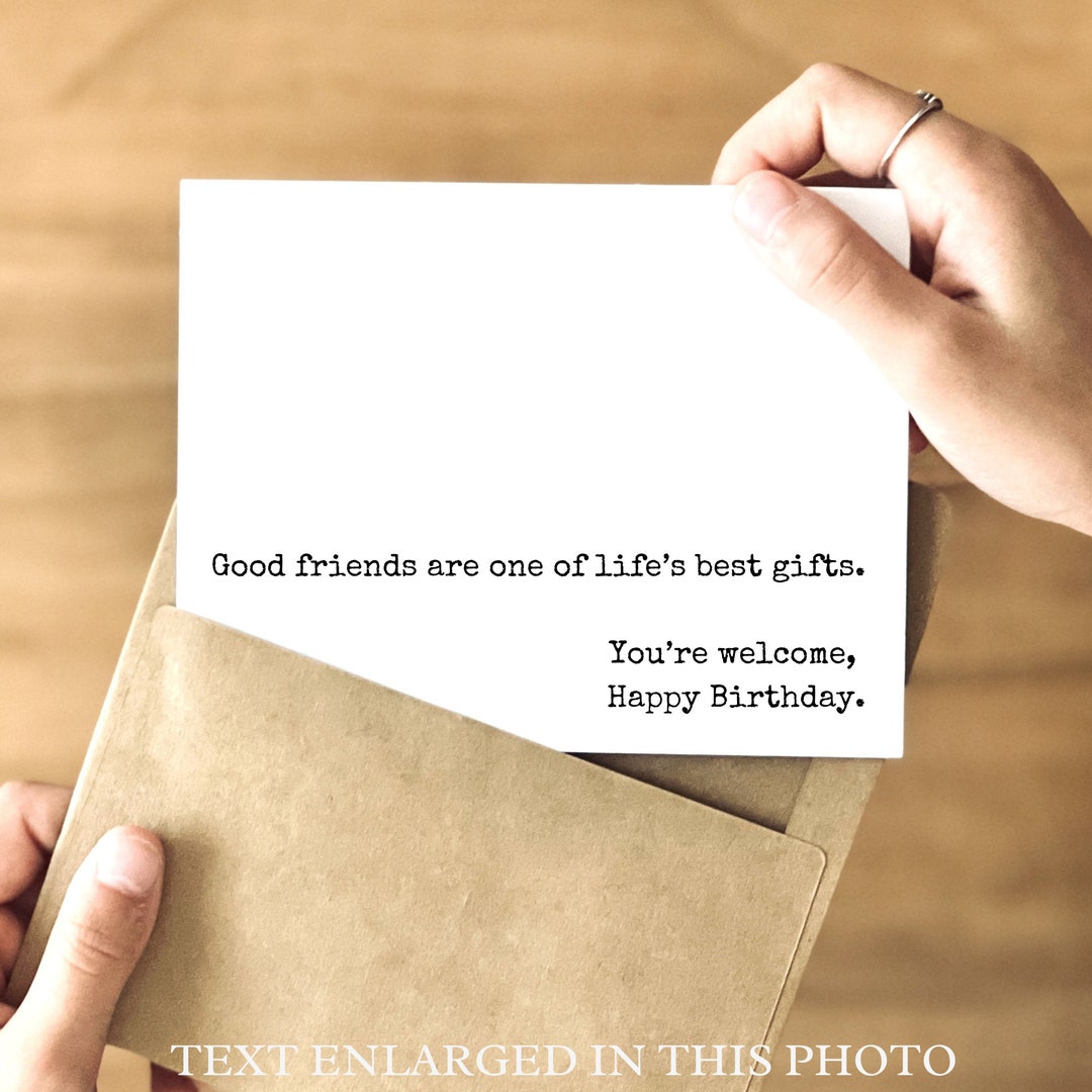 Sarcastic Friend Birthday Card, Funny Card for Best Friends, Friendship ...