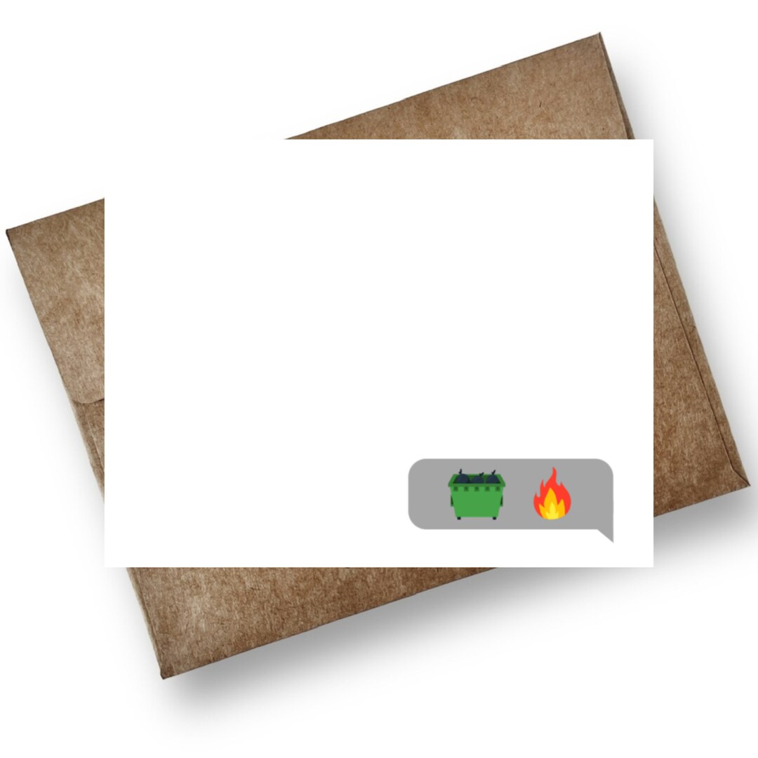 Hot Mess Dumpster Fire Train Wreck Kind-of-a Card Dumpster Fire Card A ...