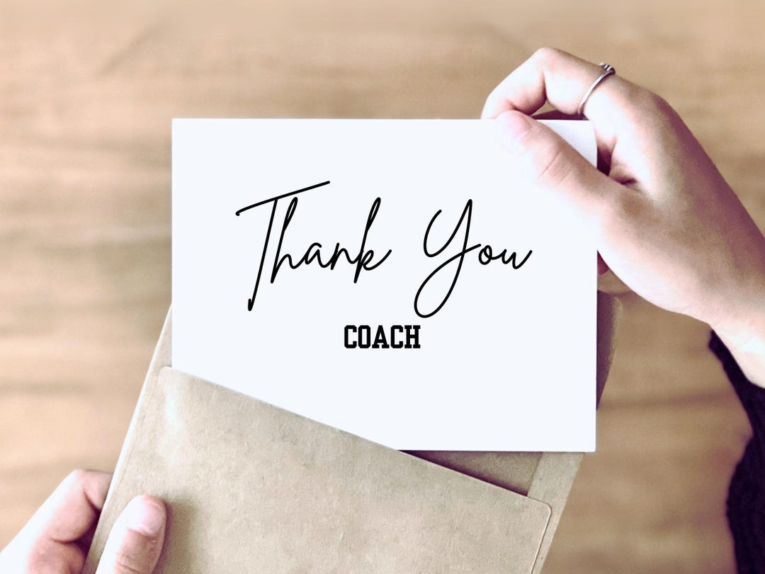 Thanks Coach Cards | Classic Coach Card or Funny Coach Card | Blank on ...