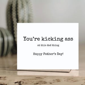 Kickass DAD | Funny Father's Day Card for New Dads to Seasoned Dads ...
