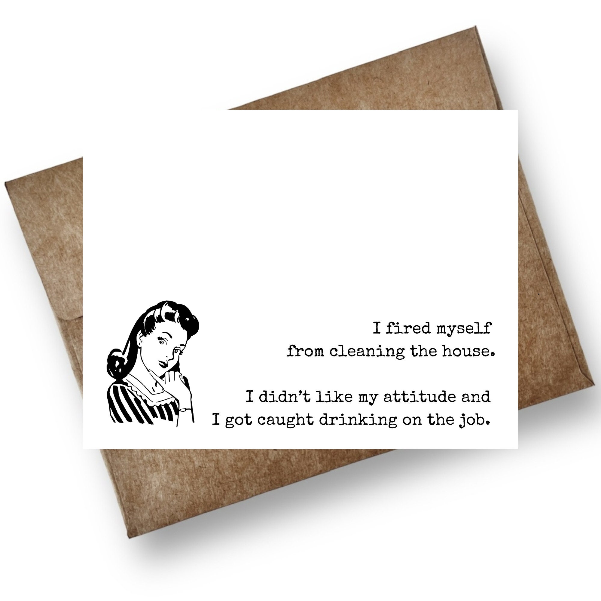 FIRED From Drinking on the Job Funny Card for Friend Best Friend Card ...