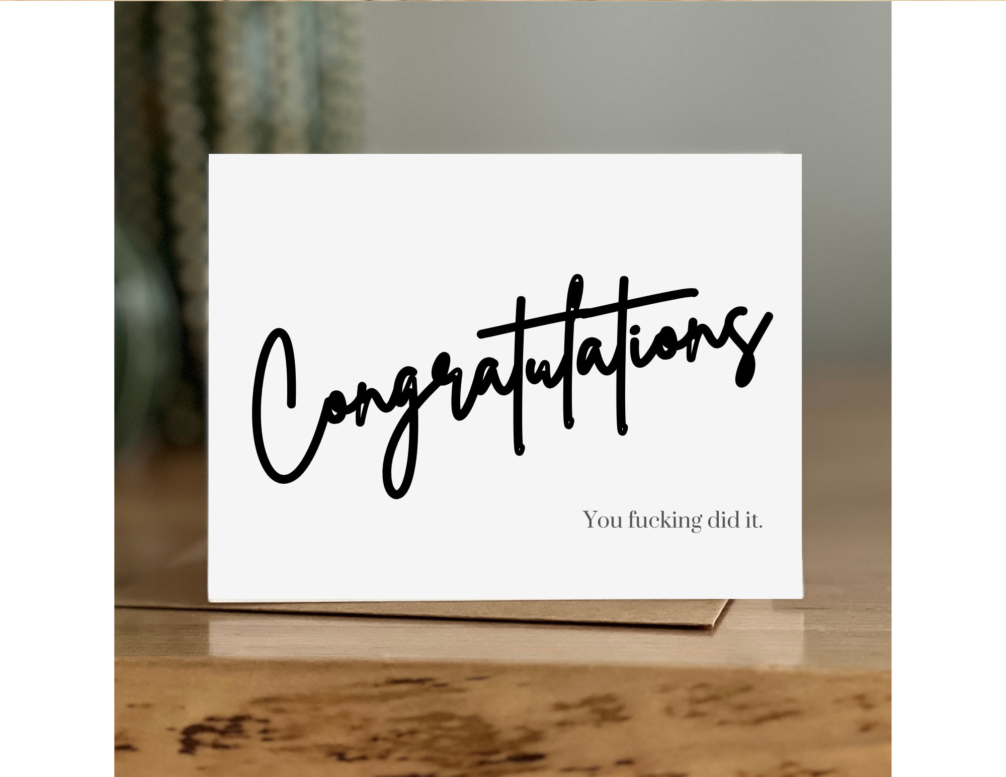 Congratu-fcking-lations Funny Graduation Card Funny Congratulations ...