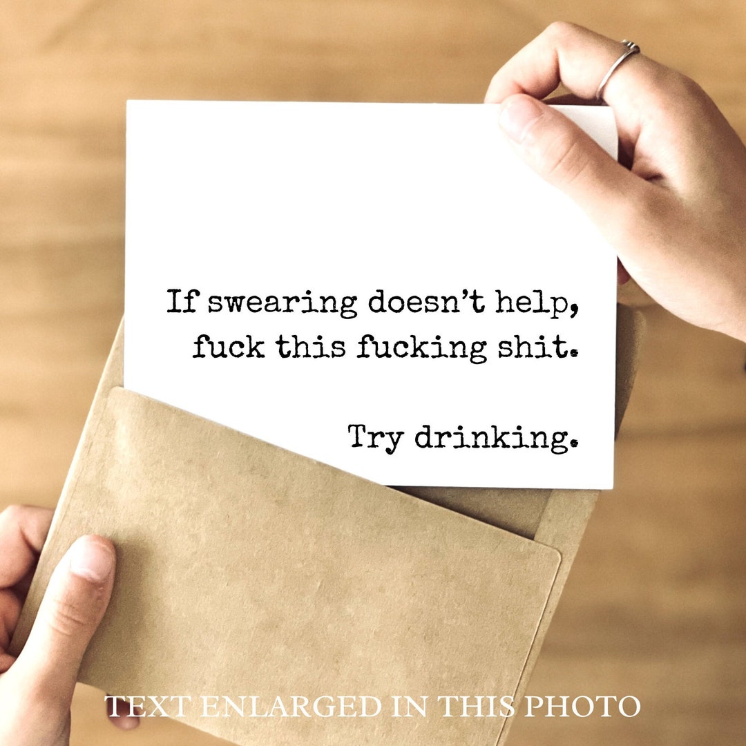 F#CK This Sh!t, Funny Inappropriate Card, Funny Card, Quotes About Life ...