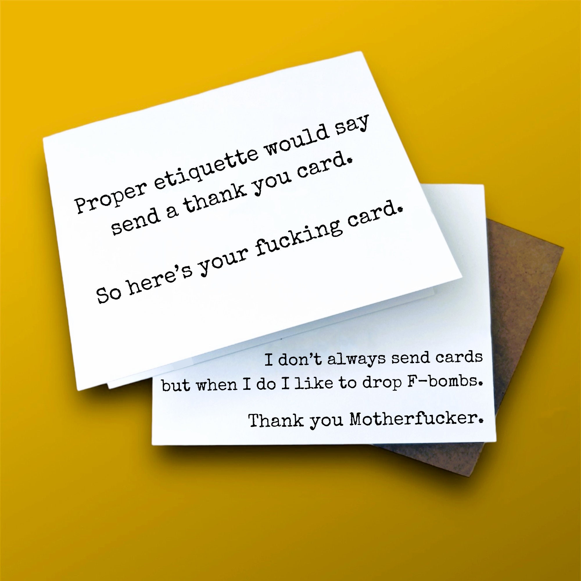 Happy Fucking Birthday Cards Funny Cards Thank You Cards Fuck It Cards Have Some Manners And
