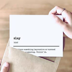 SLAY | Funny Congrats Card | New Grad | Encouragement Card for Her ...
