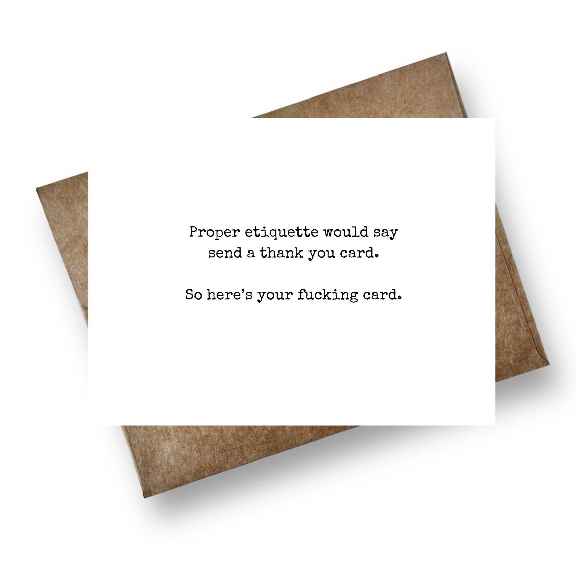 F%CKING Thank You Card Funny Thank You Card Rude Card Inappropriate ...