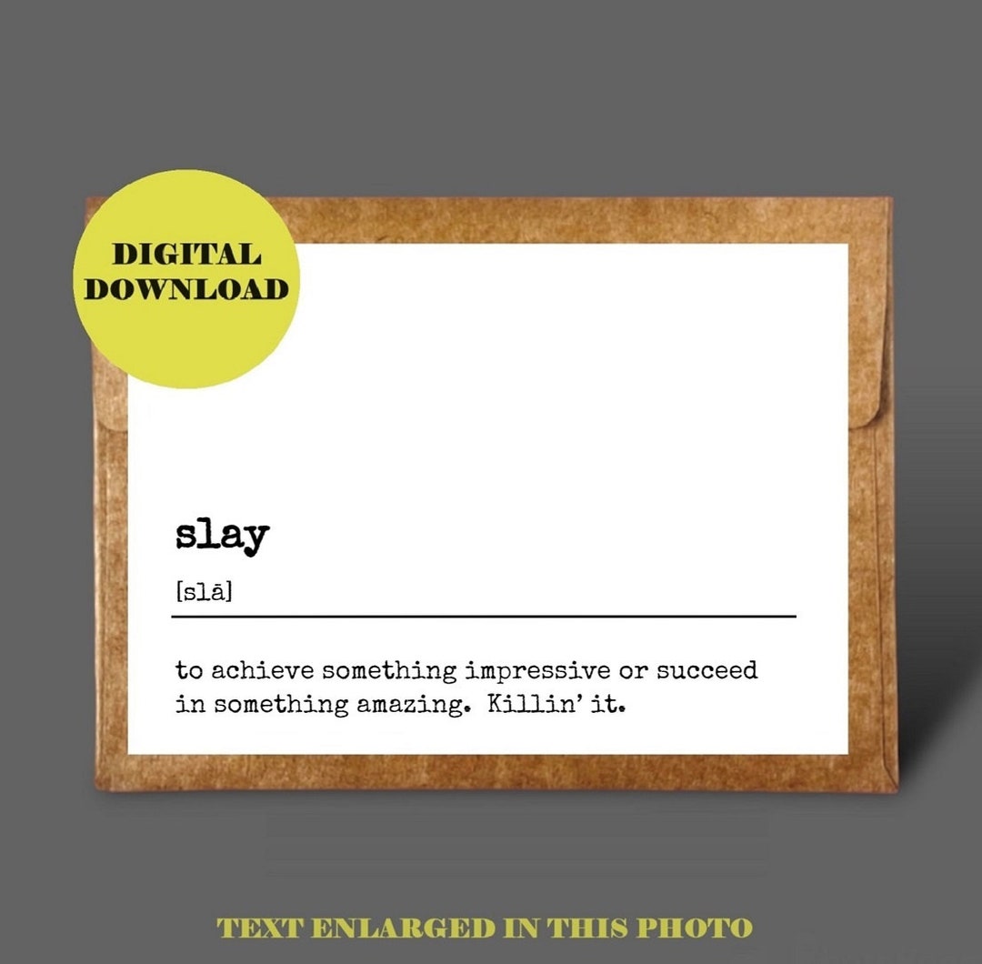 Printable SLAY Card Printable Funny Congrats Card for Her - Etsy
