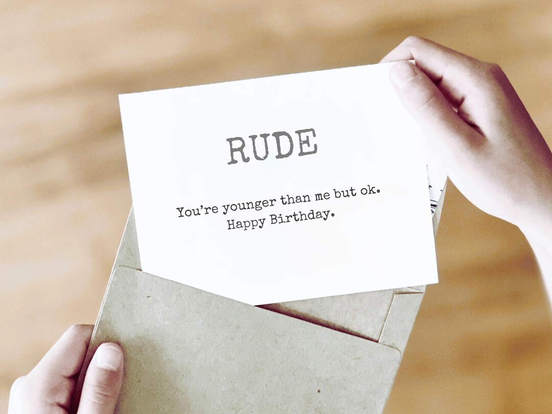 How Rude, LOL Funny Birthday Card for Loved Ones Sarcastic Like Him ...