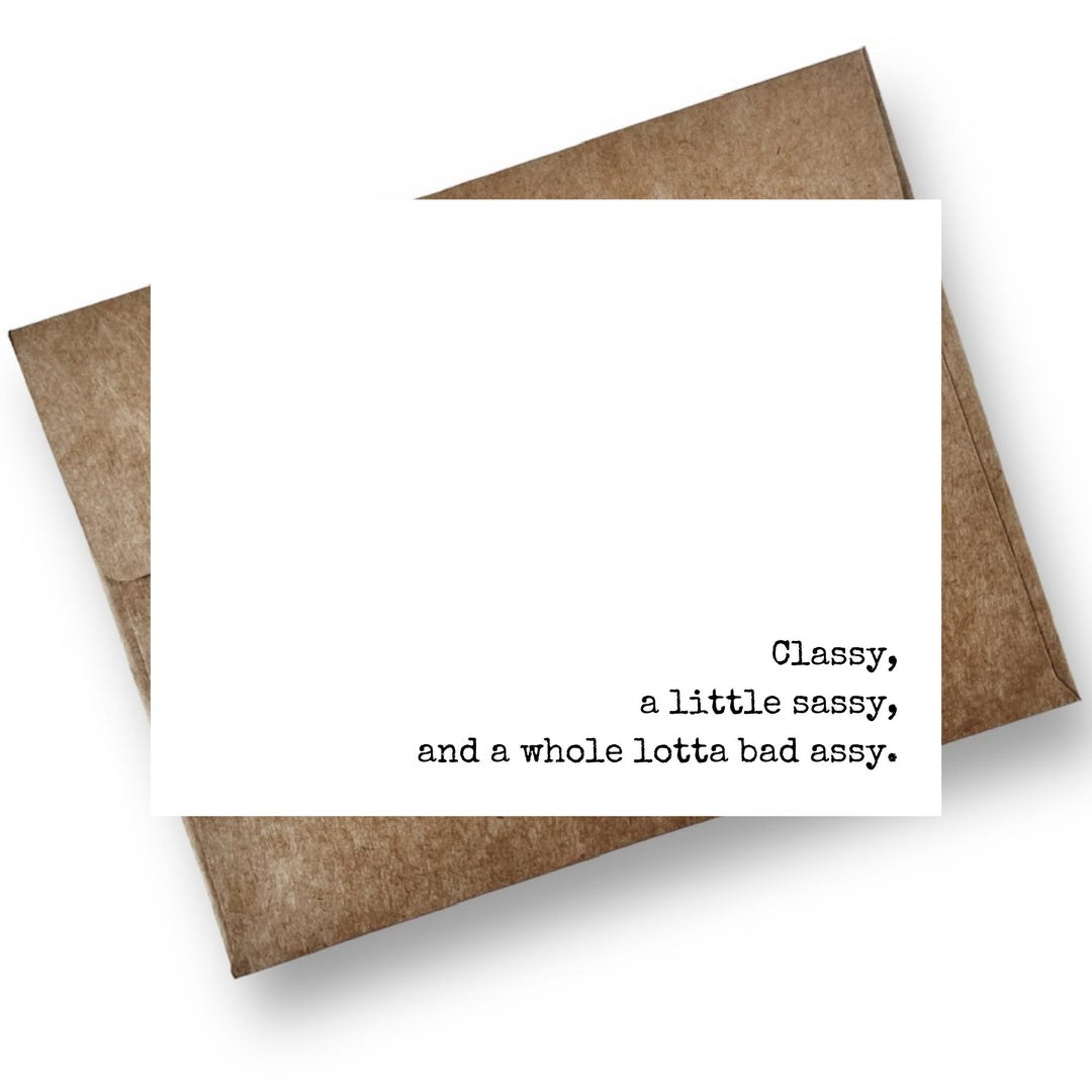 A Whole Lotta Bad Assy | Funny Card for Badass Friends | Birthday ...