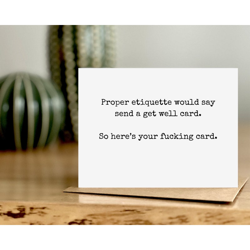 Funny Get Well Card - Etsy