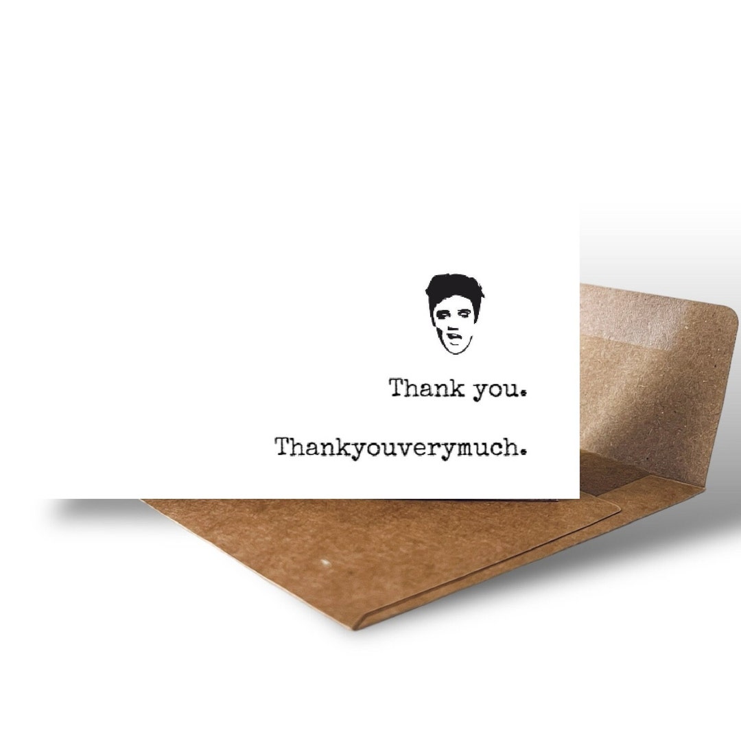 Thankyouverymuch Elvis Card Elvis Thank You Card Funny Thank You Card ...