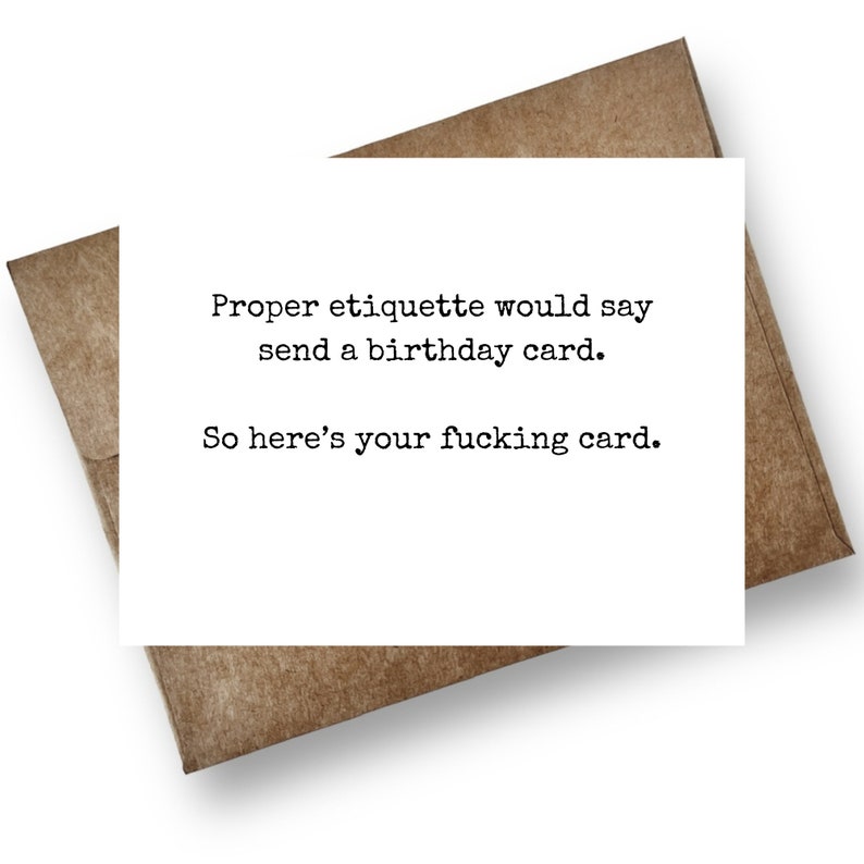 F%cking Funny Birthday Card, Perfectly Inappropriate Birthday Card ...