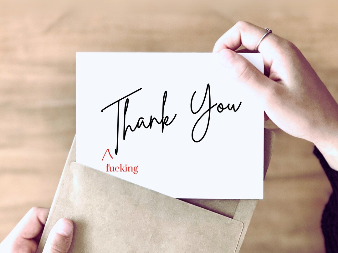 F%CKING Thank You | Funny Thank You Card for Adult Humor | for the ...