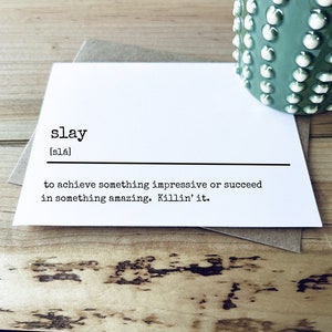 SLAY | Funny Congrats Card | New Grad | Encouragement Card for Her ...
