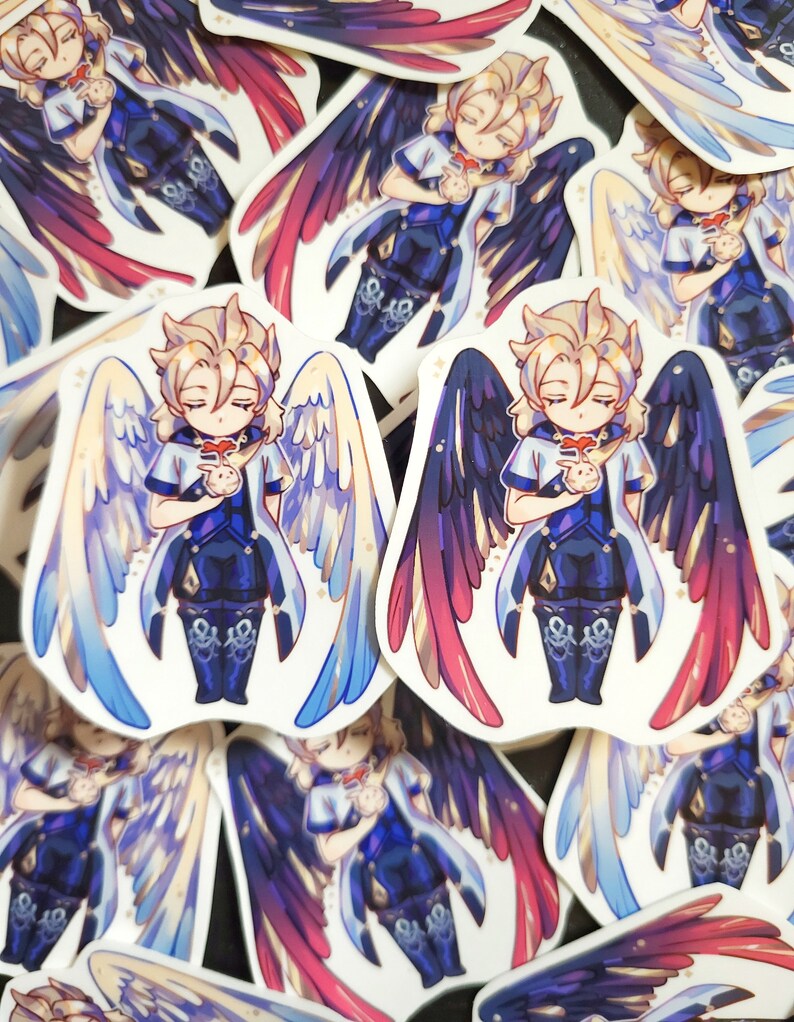 Genshin - Albedo Angel / Devil Wings Glossy Vinyl Sticker - Etsy