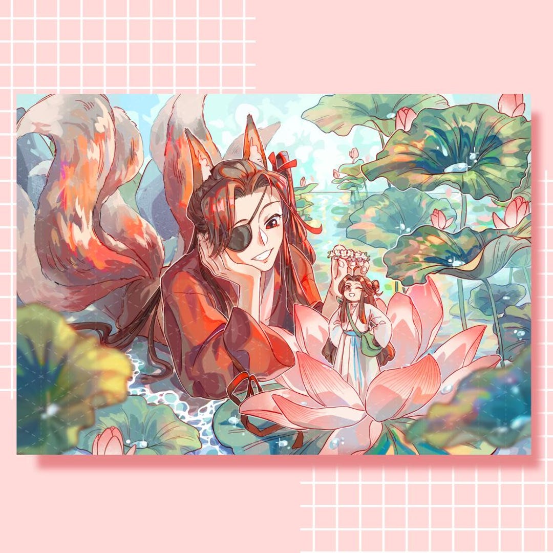 Hualian AU Art Print – Heaven Official's Blessing Hua Cheng & Xie Lian ...